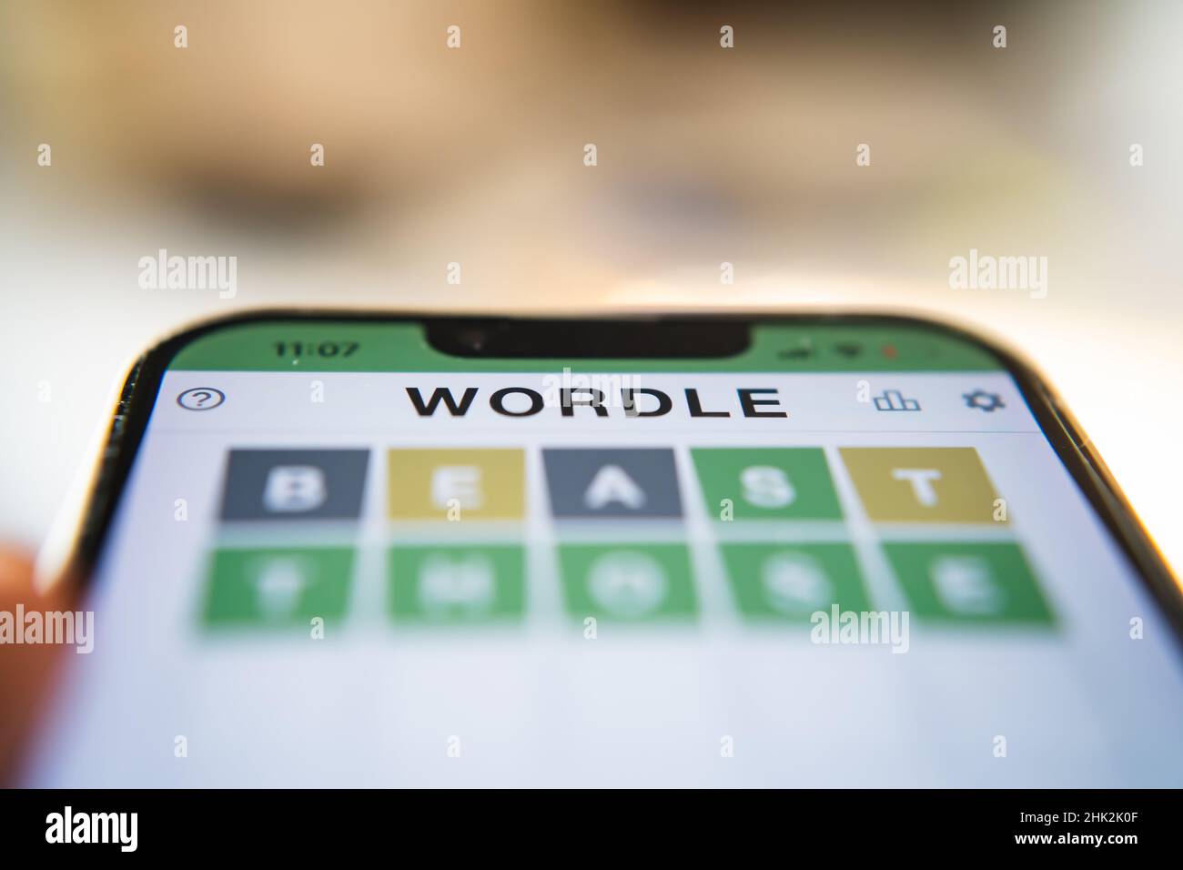 Bangkok, Thailand - February 1, 2022: Logo of Wordle, an online word ...