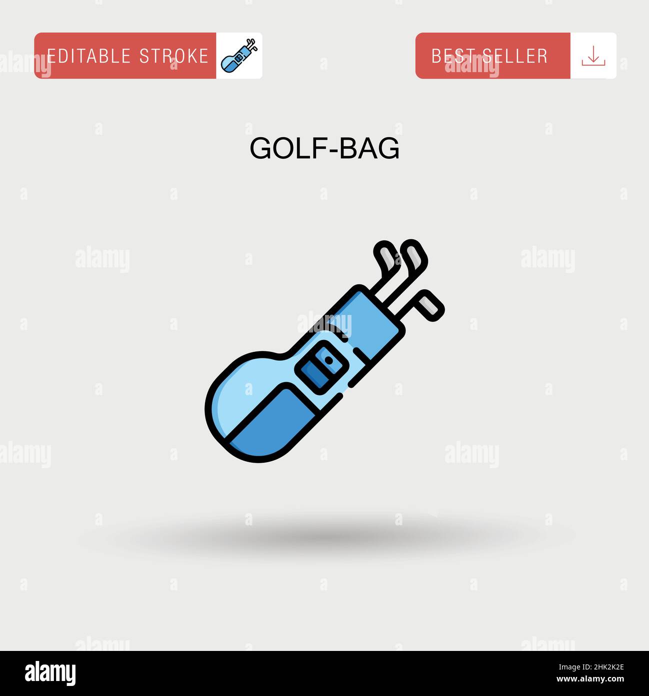 Golf-bag Simple vector icon Stock Vector Image & Art - Alamy