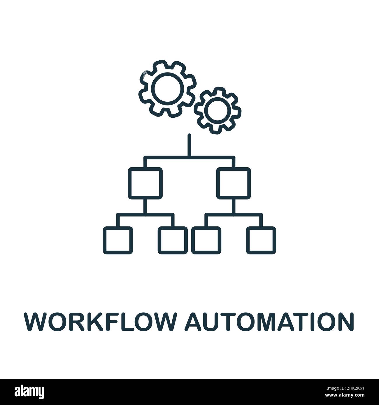 Workflow Automation Icon Line Element From Production Management