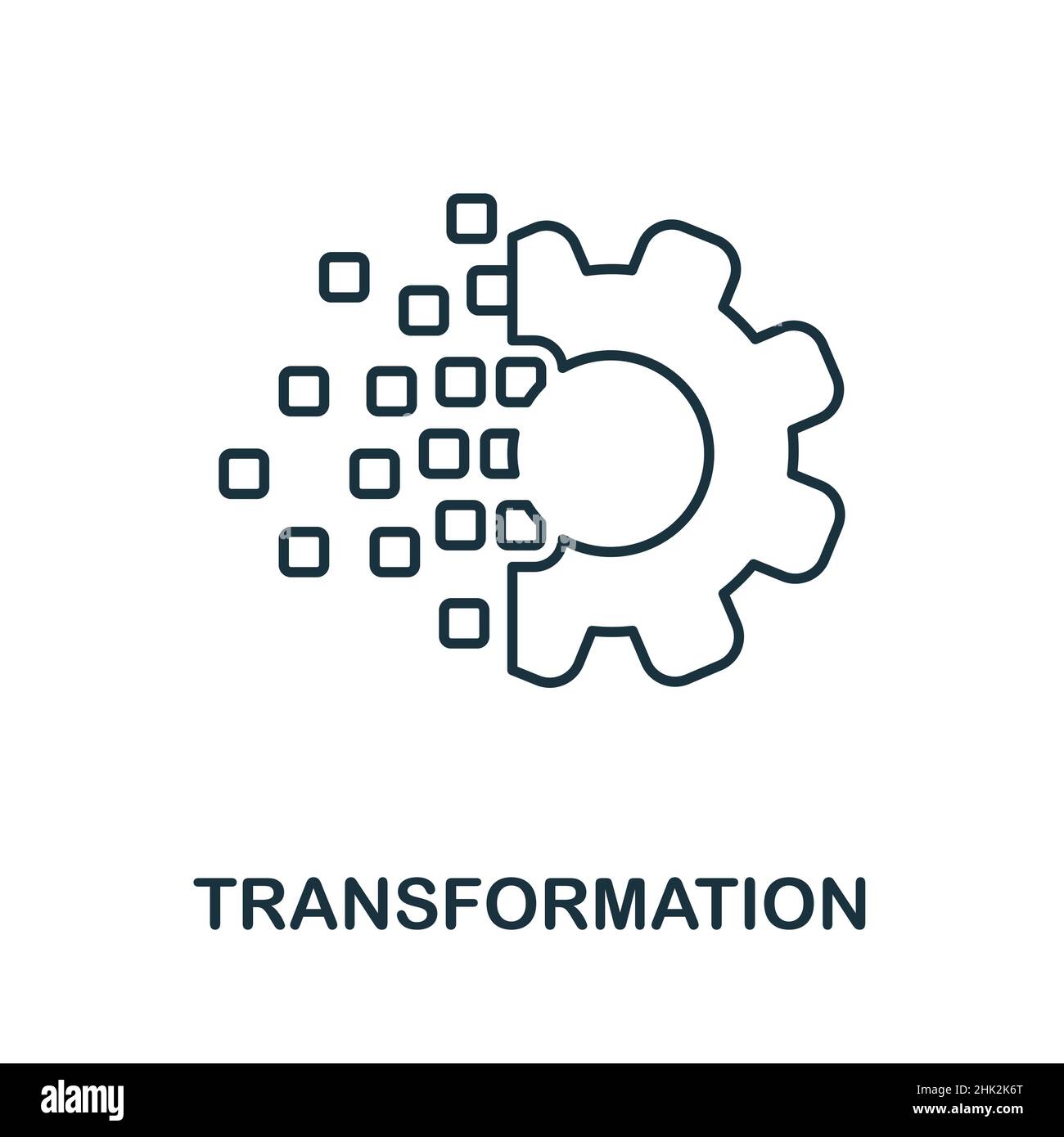 Transformation icon. Line element from production management collection ...