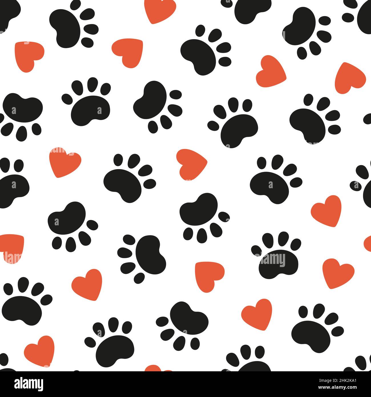 Red Dog Paw Print Background