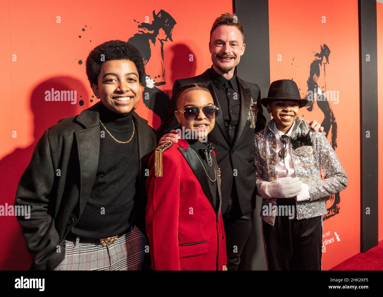 New York, NY - February 1, 2022: Devin Trey Campbell, Christian Wilson ...