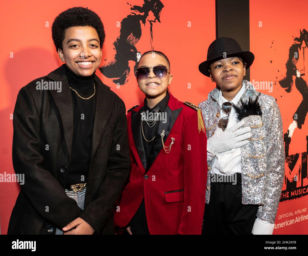 New York, NY - February 1, 2022: Devin Trey Campbell, Christian Wilson ...