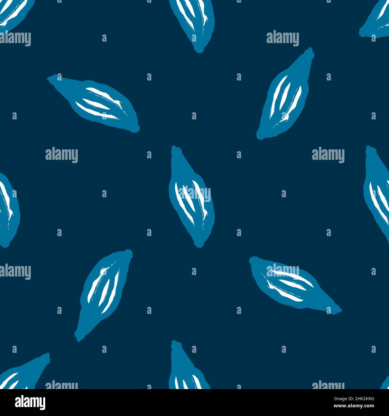 Abstract random botan ic leaves silhouettes print seamless doodle ...