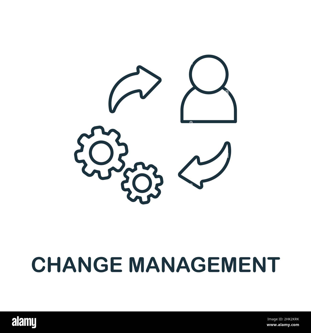 Change Management icon. Line element from production management ... Change Management icon. Line element from production management ...