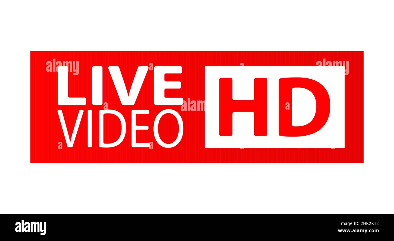 LIVE VIDEOS HD. A button, icon, or sign for a website, application, and ...