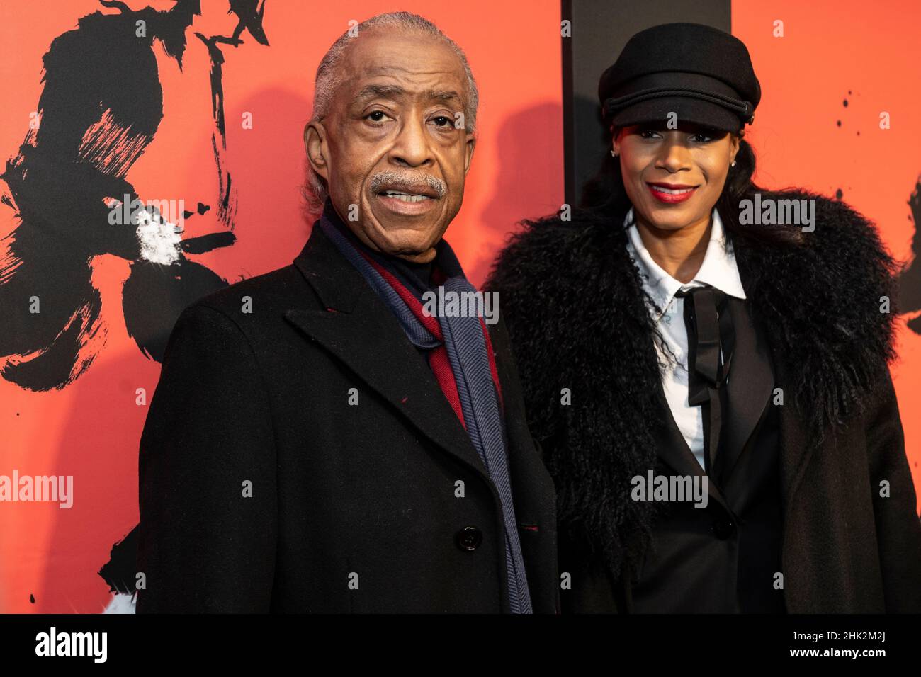 New York, NY - February 1, 2022: Reverend Al Sharpton and Aisha McShaw ...