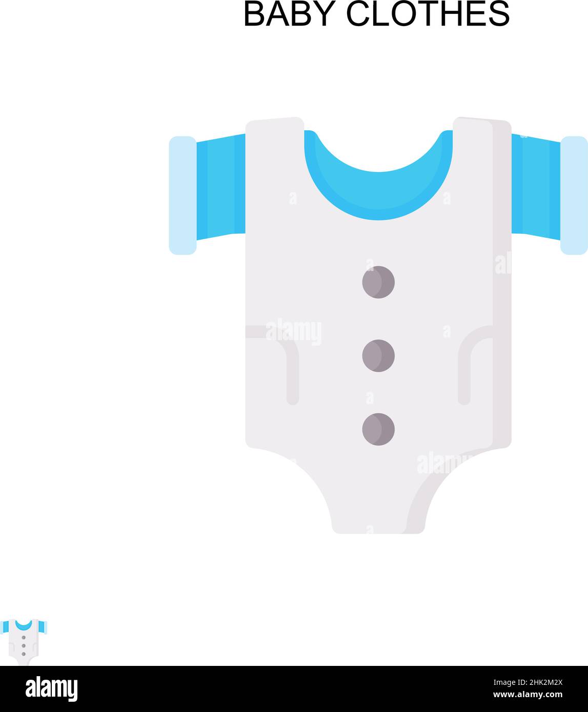 Baby clothes Simple vector icon. Illustration symbol design template ...