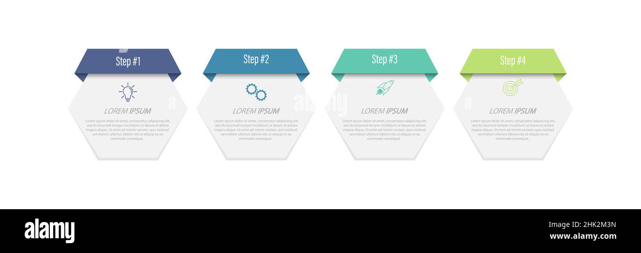 4 stages of development, improvement or training. Infographics with ...