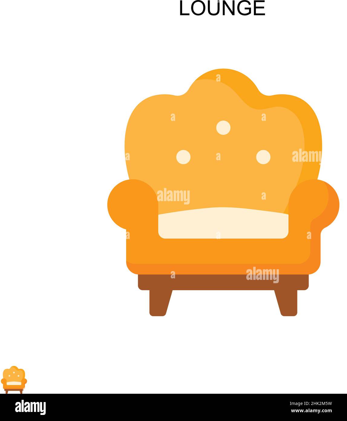 Lounge Simple vector icon. Illustration symbol design template for web ...