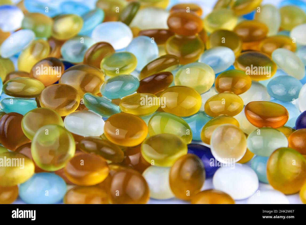 Multi-colored glass stones polished by the sea, backdrop Stock Photo ...