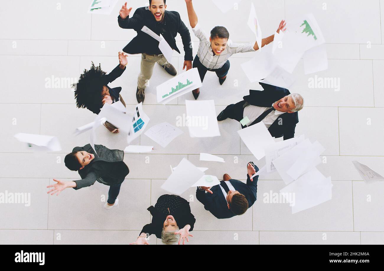 This is what freedom looks like. Aerial shot of a diverse group of ...