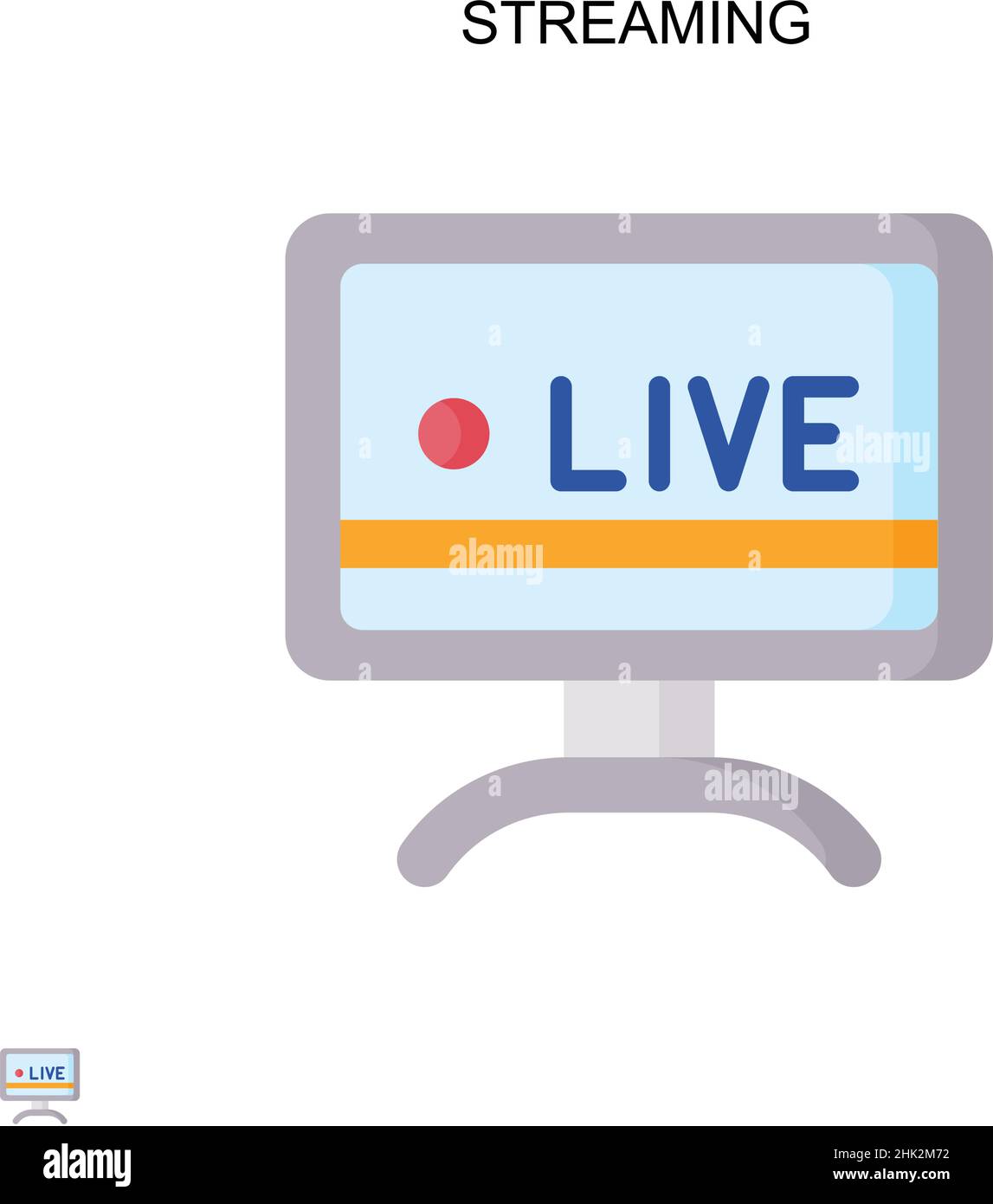 Streaming Simple vector icon. Illustration symbol design template for ...