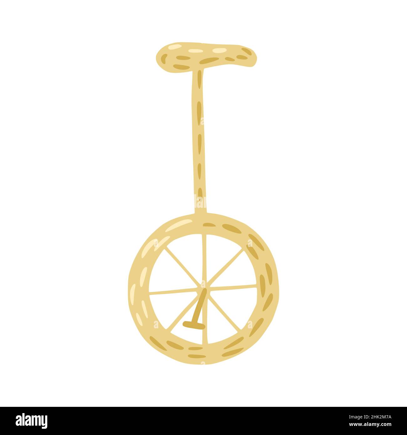Circus unicycle isolated on white background. Training instrument for ...