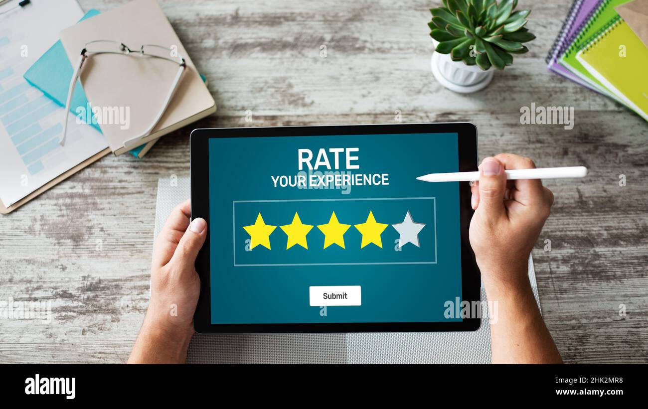 Rate customer experience review. Service and Customer satisfaction ...