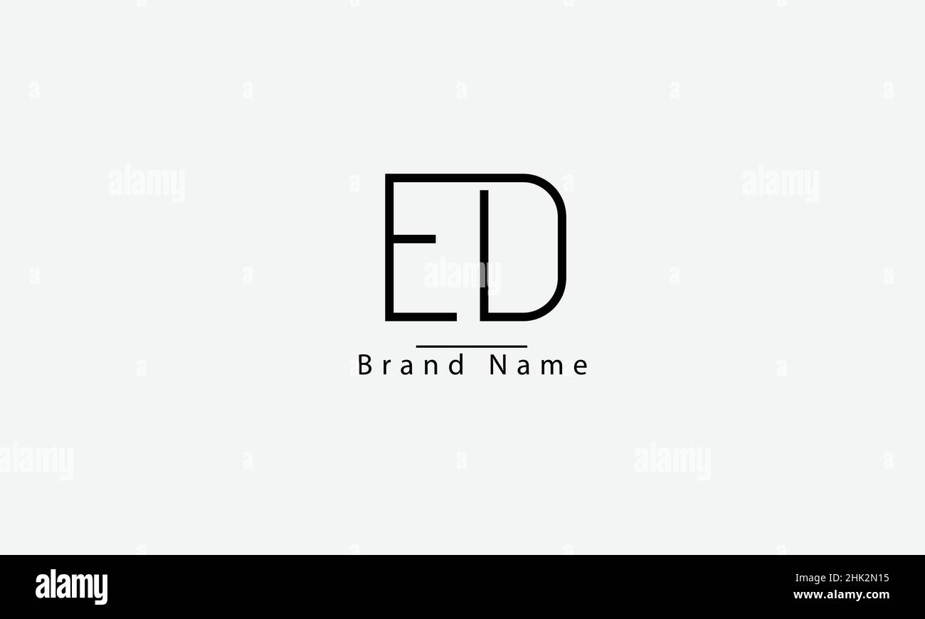 Monogram e d logo hi-res stock photography and images - Alamy