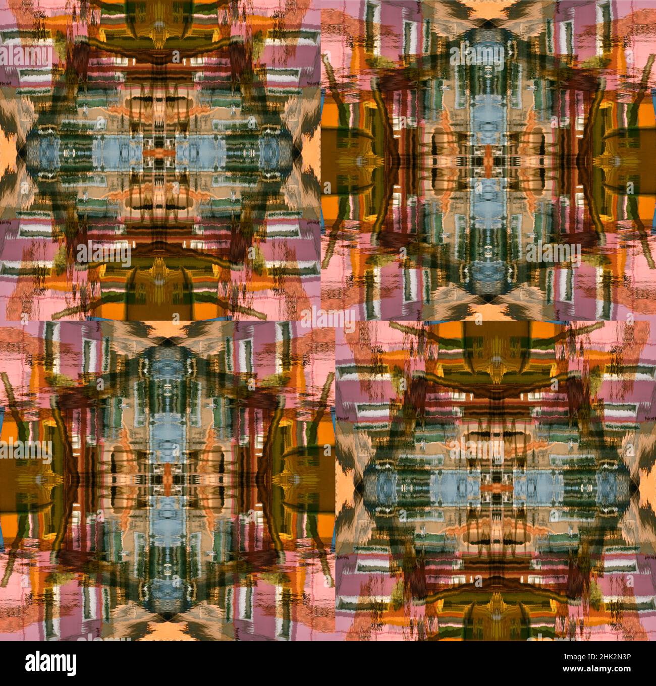 Colorful abstract quilt-like pattern Stock Photo - Alamy