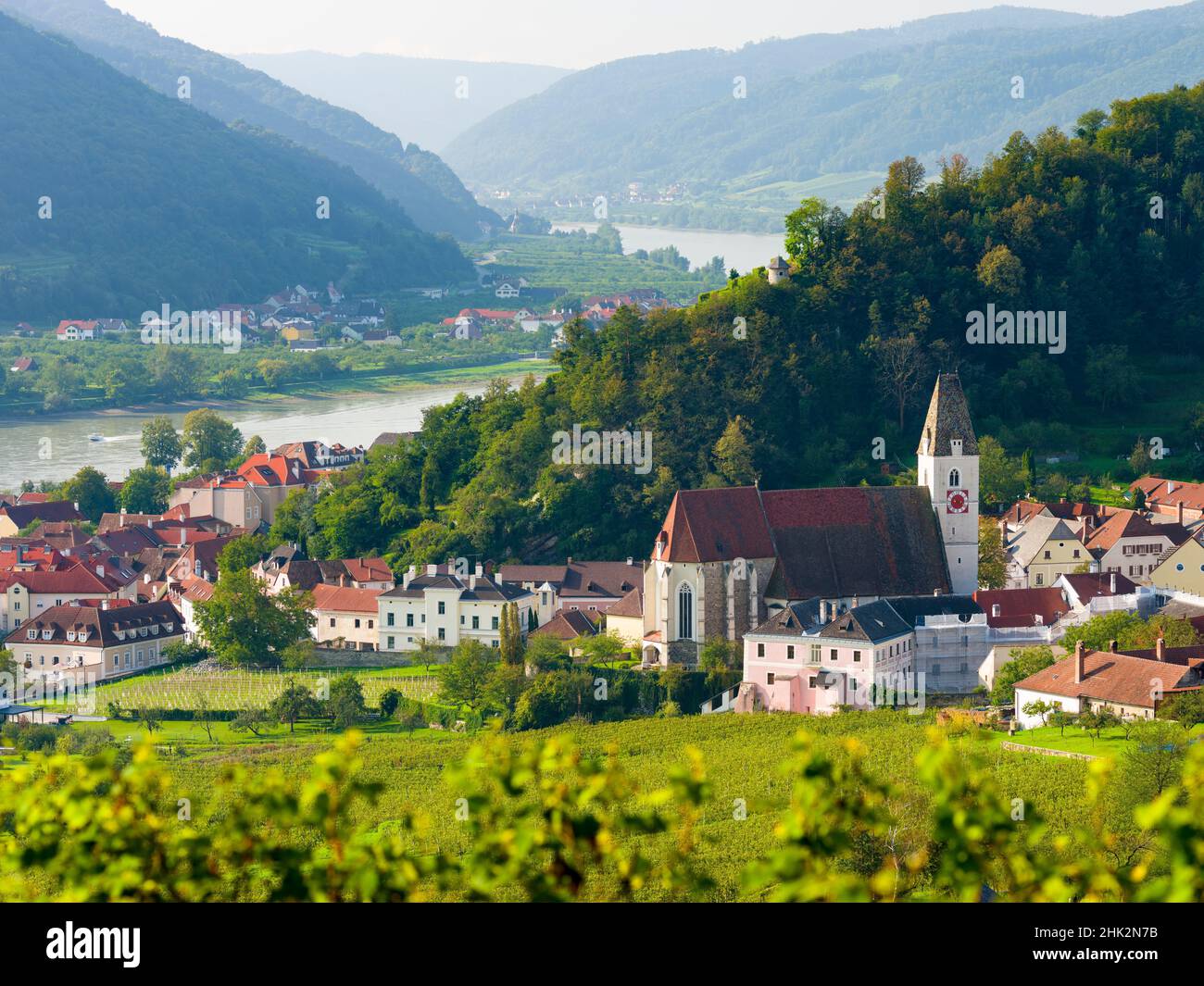 Historic village Spitz located in wine-growing area, UNESCO World ...