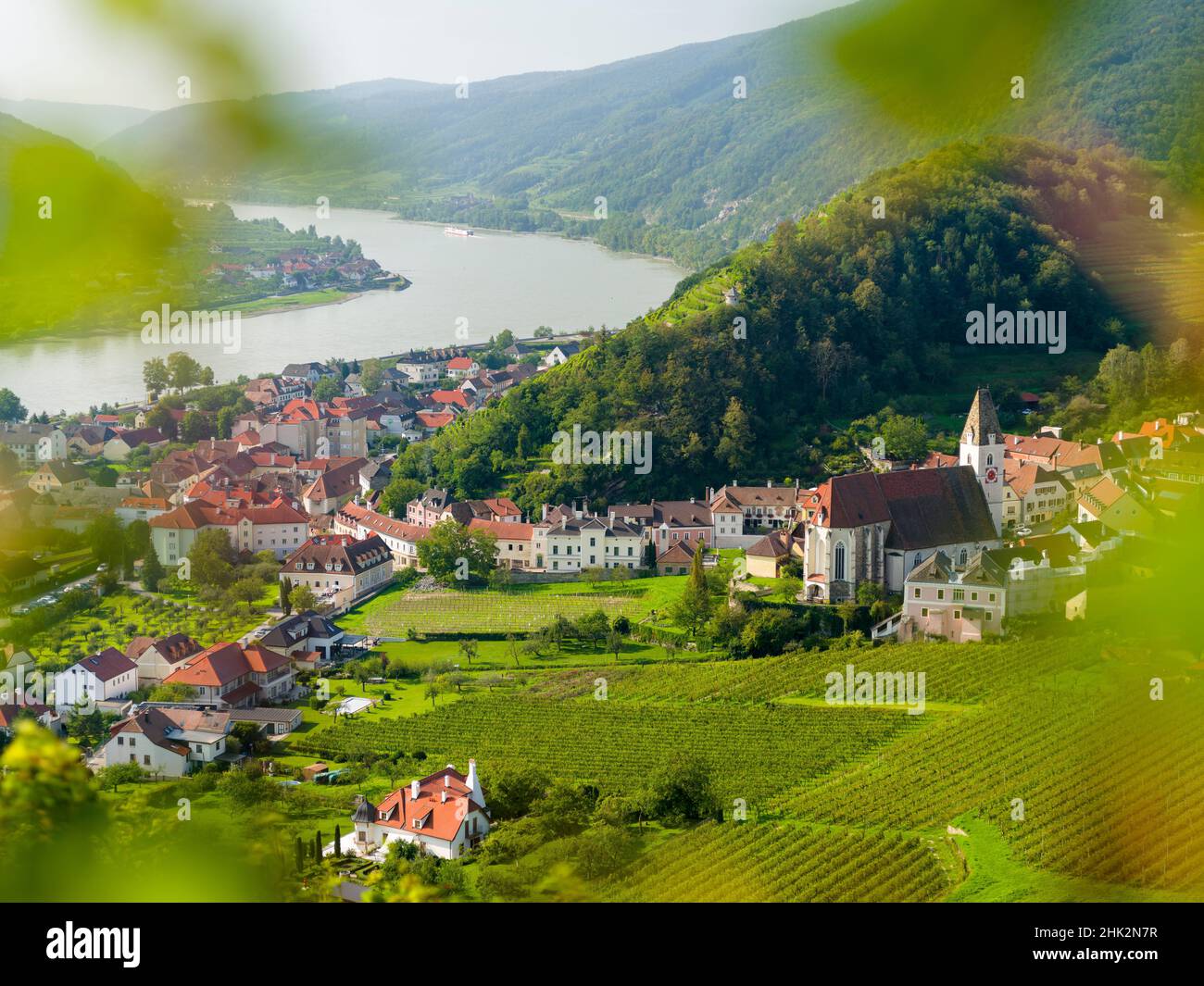 Historic village Spitz located in wine-growing area, UNESCO World ...