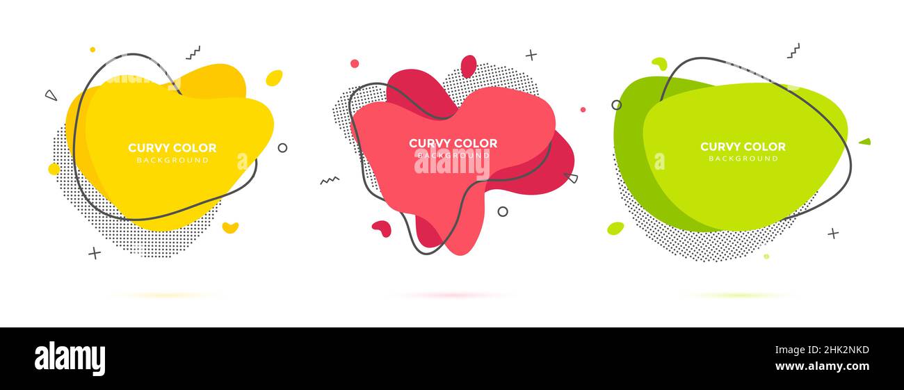 Modern Liquid Irregular Amoeba Blob Shape Abstract Elements Graphic