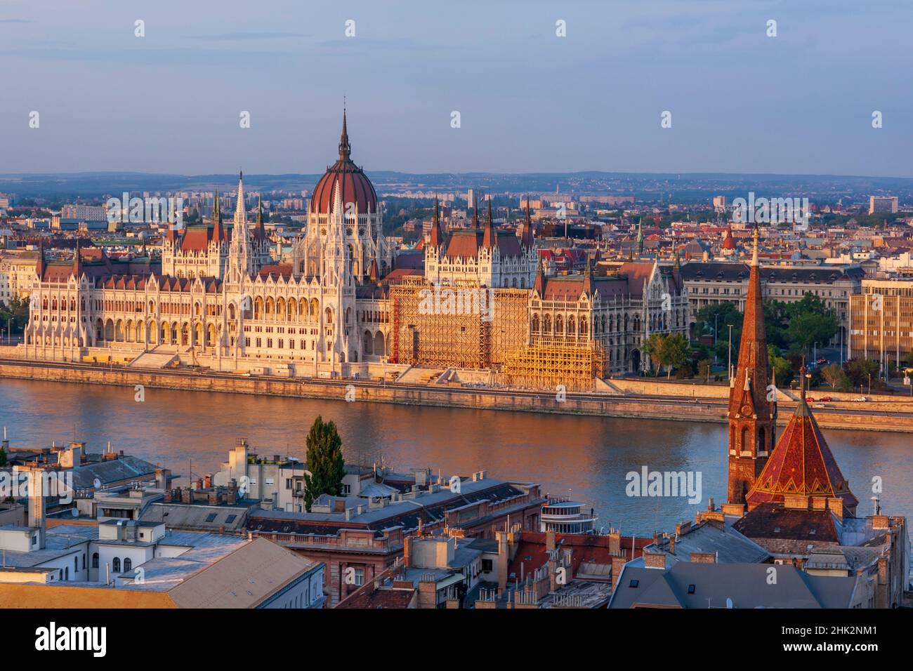 Hungary, Budapest. View of Hungary's Parliament, built between 1884 ...
