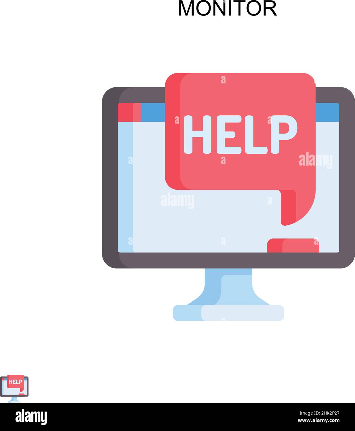 Monitor Simple vector icon. Illustration symbol design template for web ...