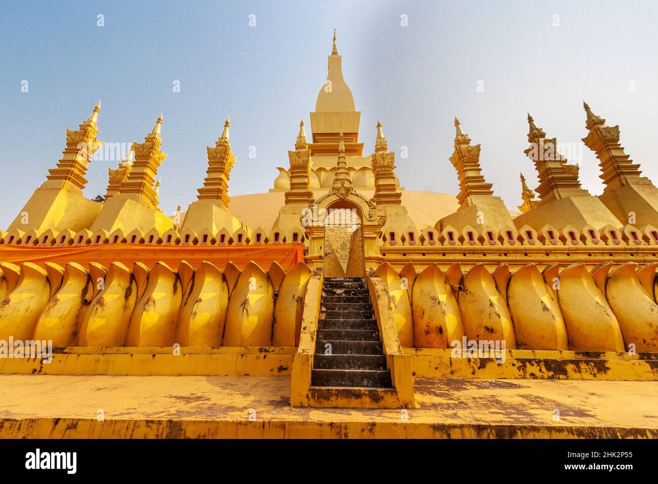 Pha That Luang, the most important national monument in Laos, the full ...