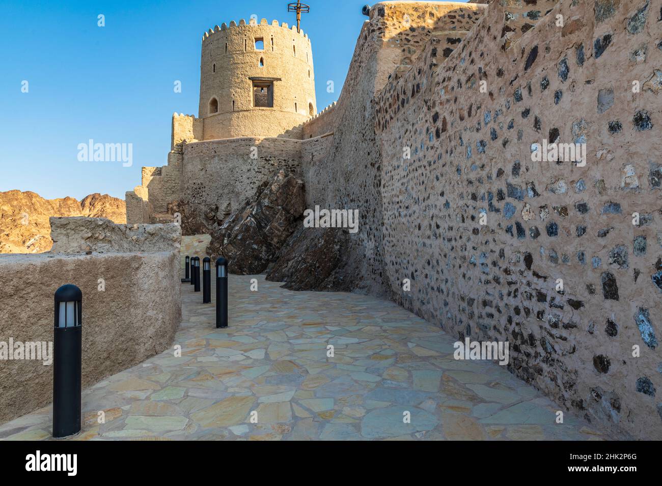Middle East, Arabian Peninsula, Oman, Muscat, Muttrah. Walkway to ...