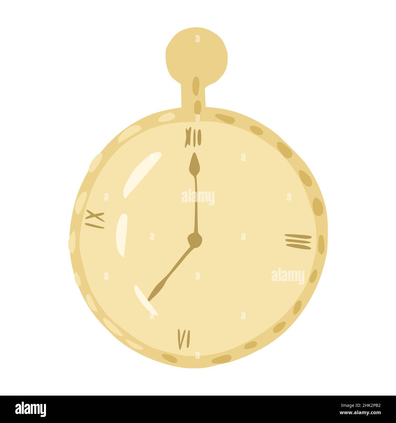 Watches pocket isolated on white background. Abstract sketch clock ...