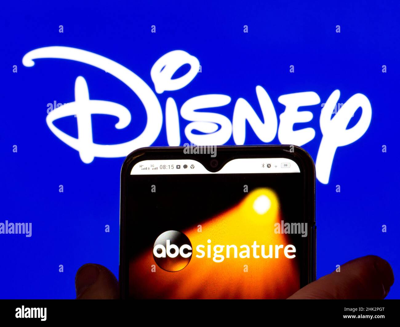 In this photo illustration, the ABC Signature logo is displayed on a ...