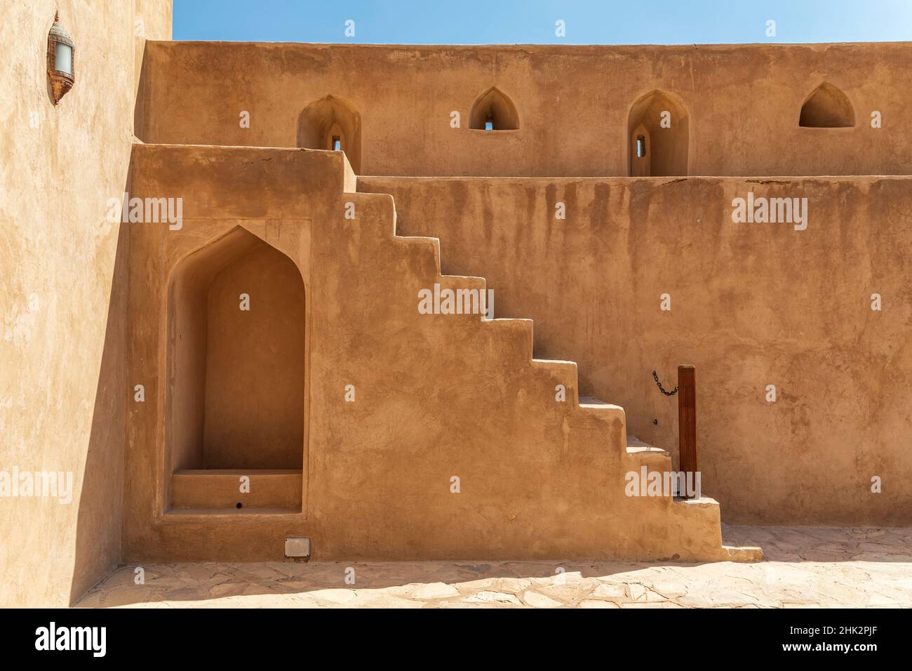 Middle East, Arabian Peninsula, Oman, Ad Dakhiliyah, Bahla. Stairs ...