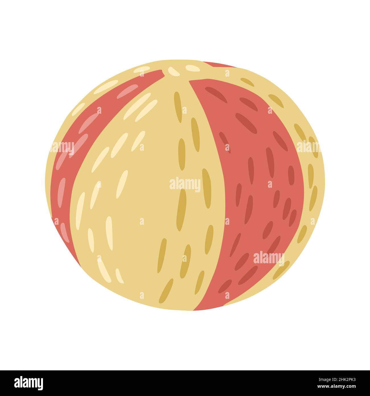 Circus ball in striped isolated on white background. Training ...