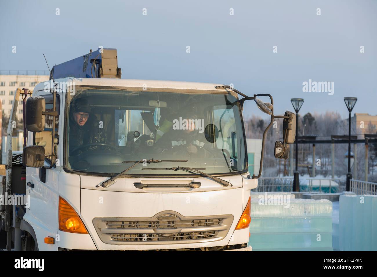 Inside truck cabin view hi-res stock photography and images - Alamy