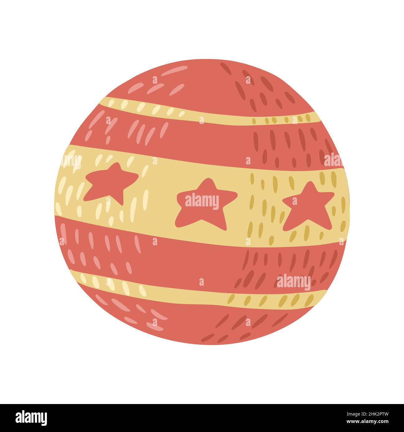 Circus ball with stars isolated on white background. Training ...