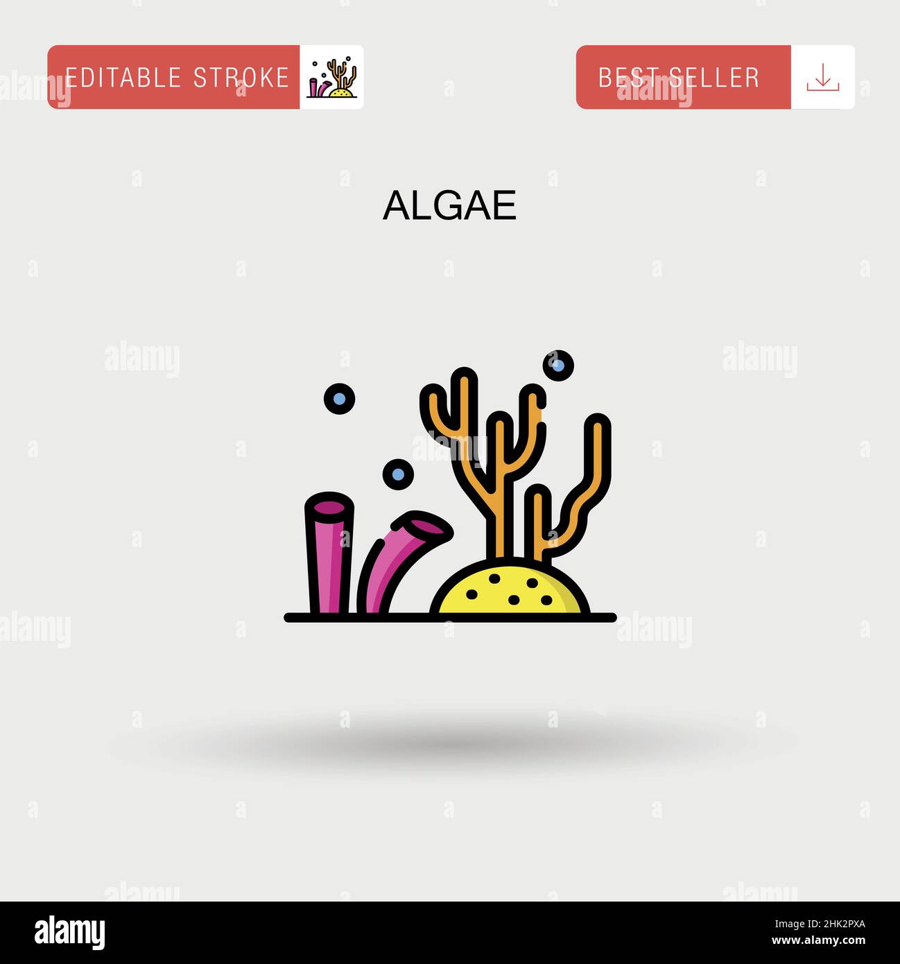 Algae icon hi-res stock photography and images - Alamy