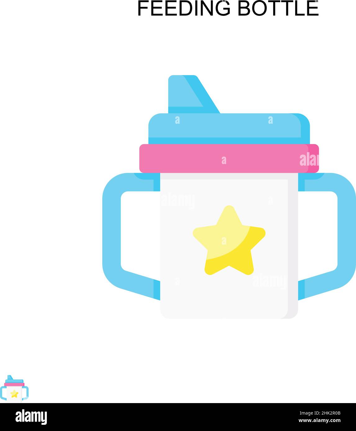 Feeding bottle Simple vector icon. Illustration symbol design template ...