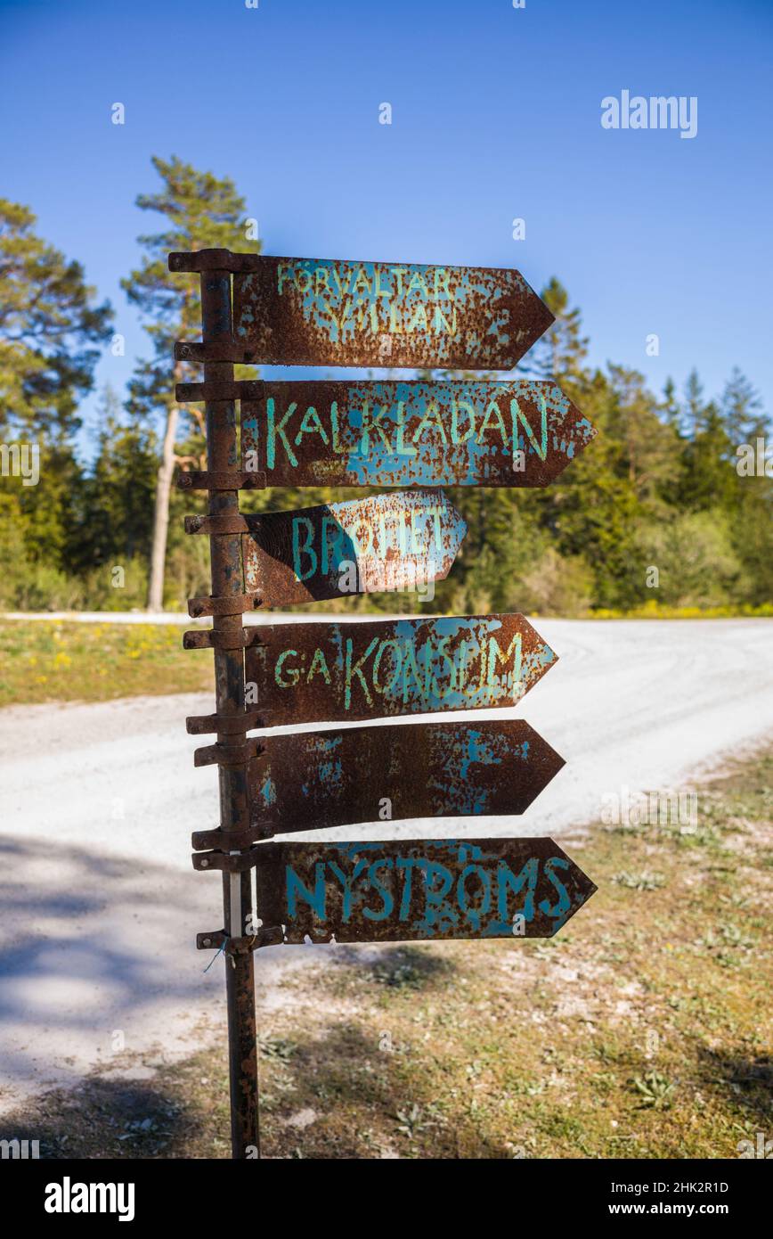 Sweden, Gotland Island, Bungenas, former chalk mine and military base ...