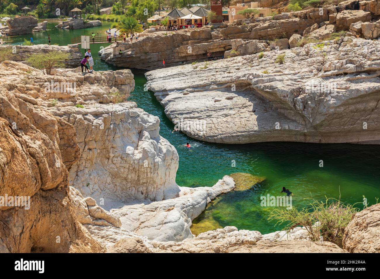 Middle East, Arabian Peninsula, Oman, Al Batinah South. The swimming ...