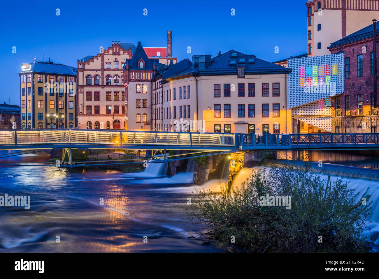 Sweden, Norrkoping, early Swedish industrial town, factory buildings ...