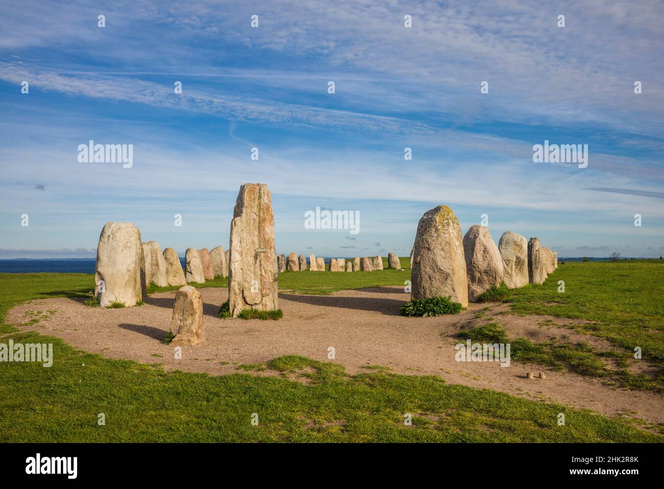 Southern Sweden, Kaseberga, Ales Stenar, Ale's Stones, early people's ...