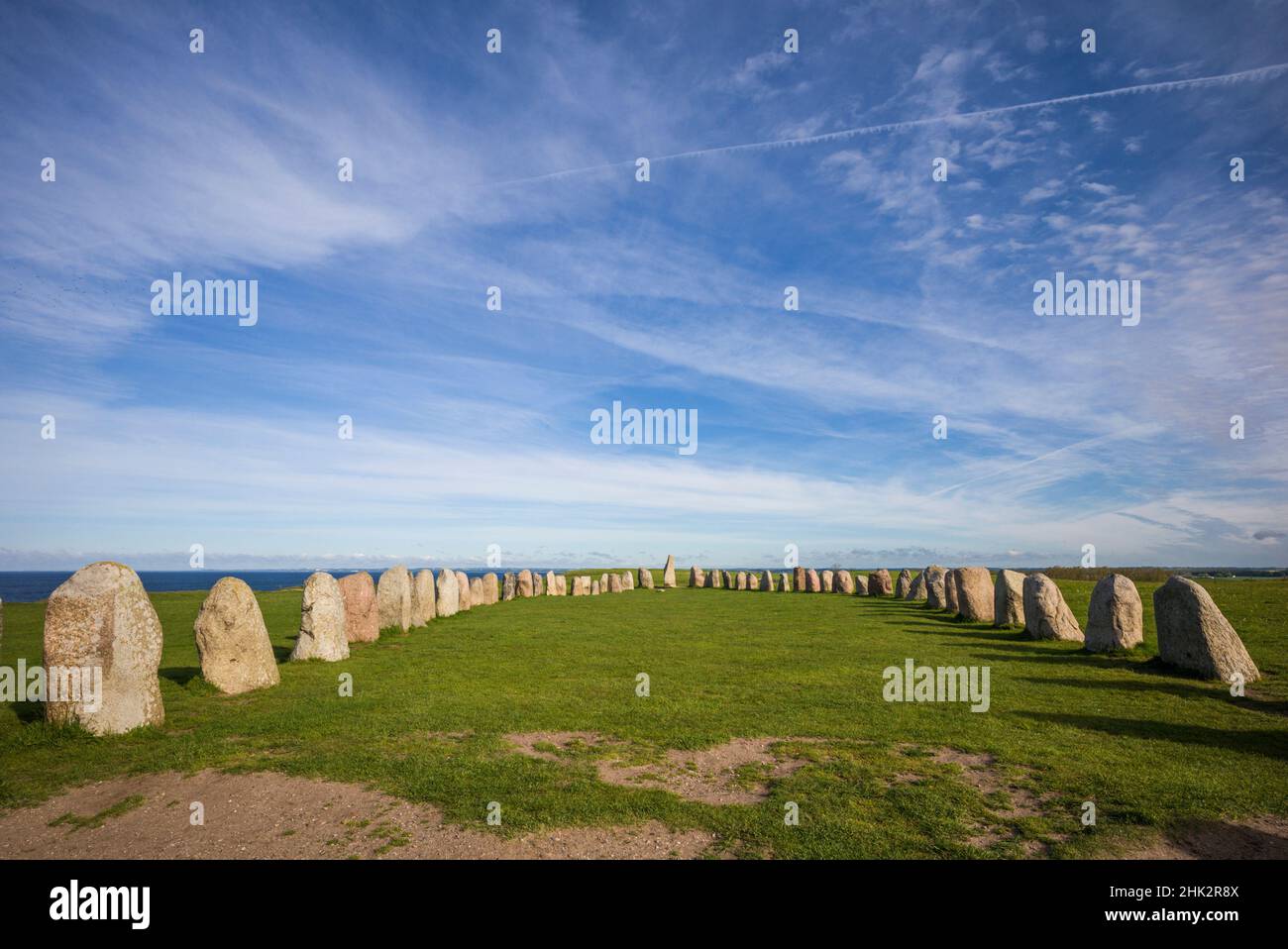 Southern Sweden, Kaseberga, Ales Stenar, Ale's Stones, early people's ...