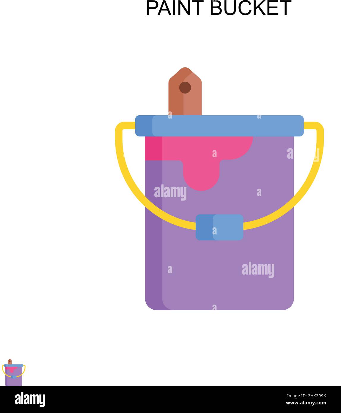 Paint bucket roller Stock Vector Images - Alamy