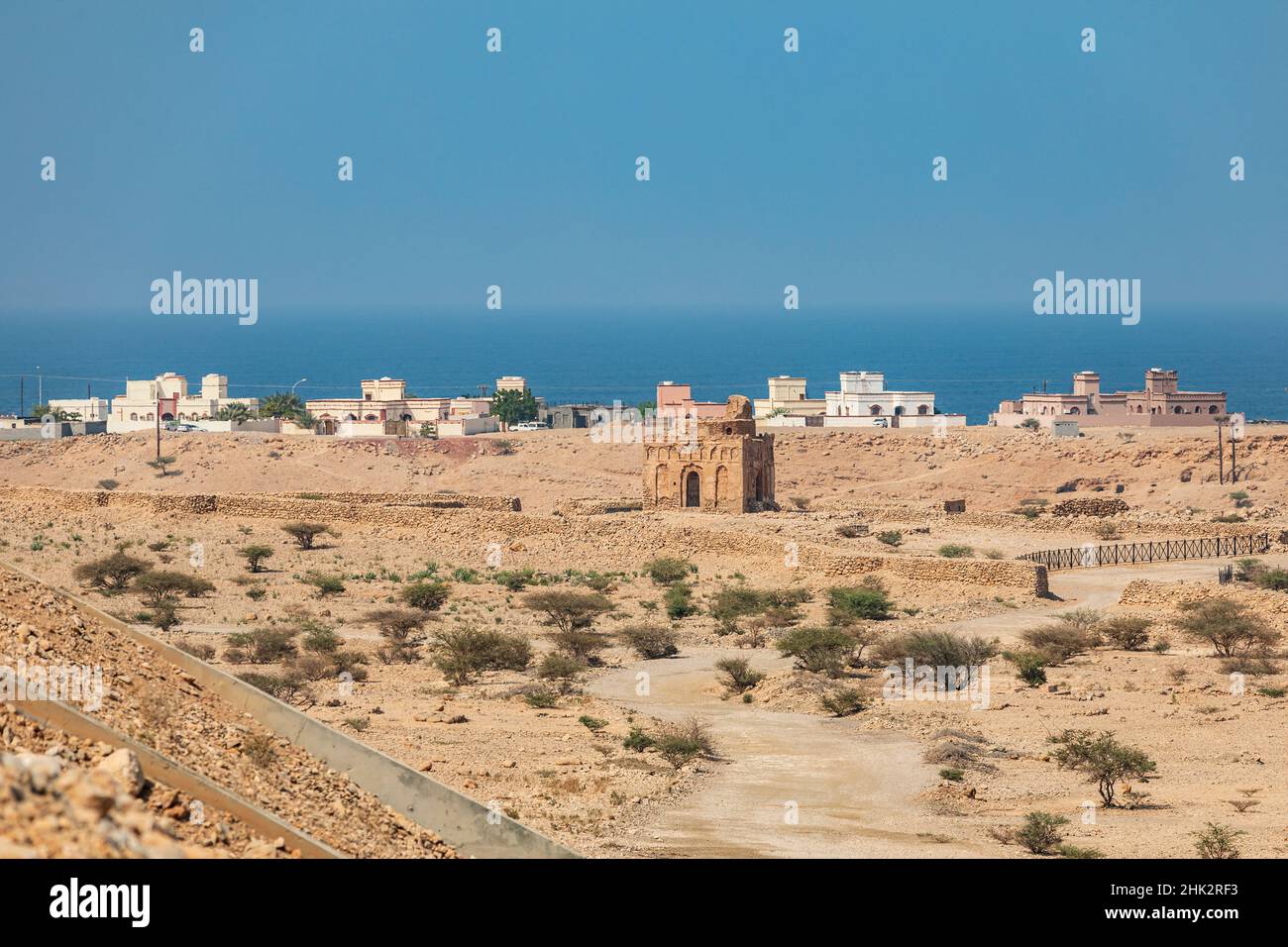 Middle East, Arabian Peninsula, Oman, Al Batinah South. A small village ...