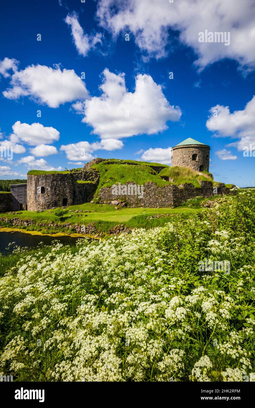 Sweden, Bohuslan, Kungalv, 14th century medieval fortress, Bohus ...