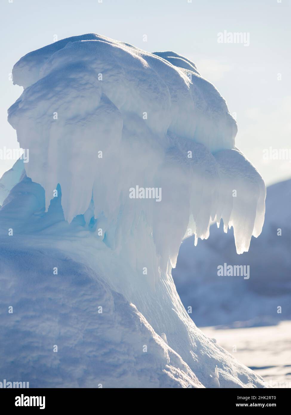 Iceberg frozen into the sea ice of the Uummannaq fjord system during ...