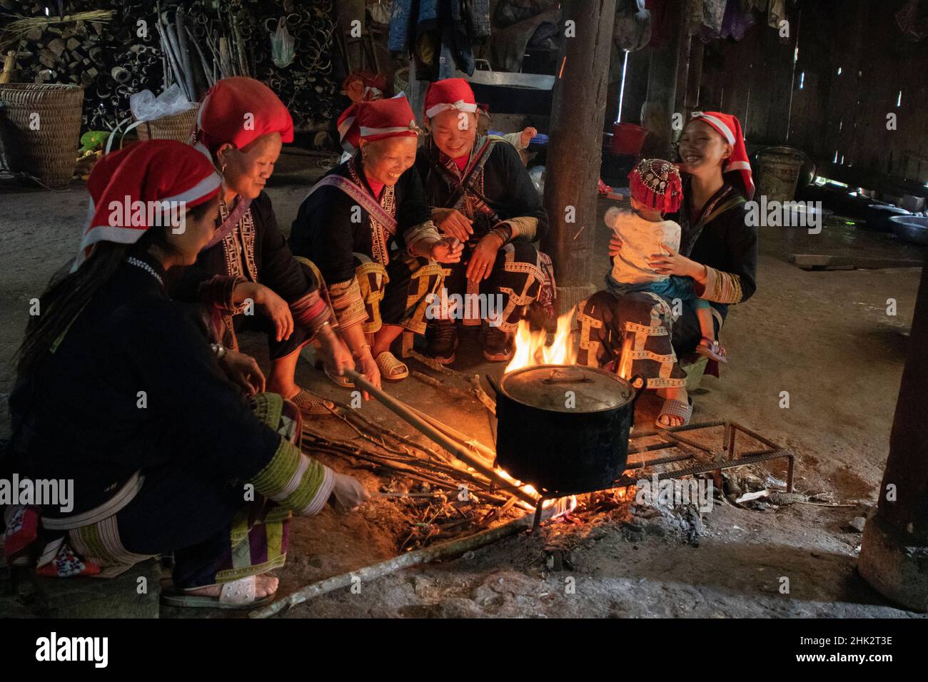 Vietnam. Inside kitchen in Red Dao family home in Sapa Stock Photo - Alamy