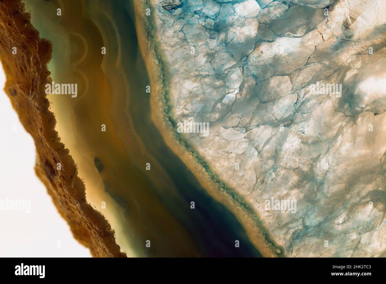 Sliced rock crystals Stock Photo - Alamy