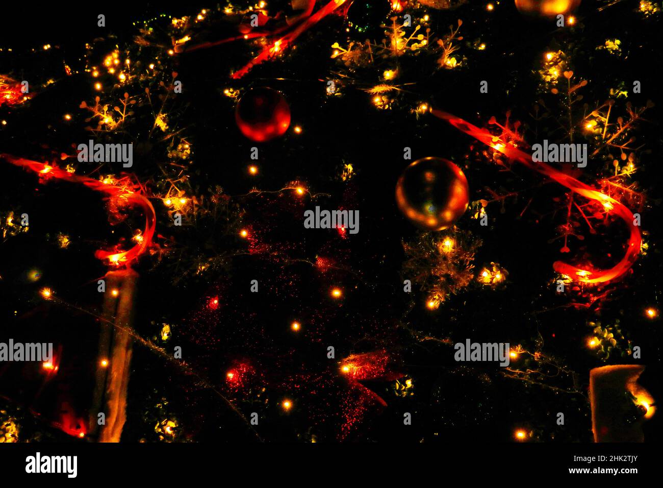 decorative led light patterns with black background, festive abstract ...
