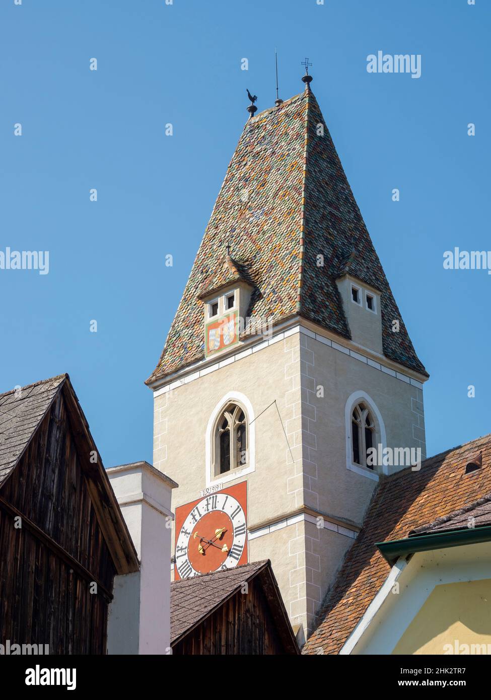 Church Heiliger Mauritius (Saint Maurice). Historic village Spitz ...