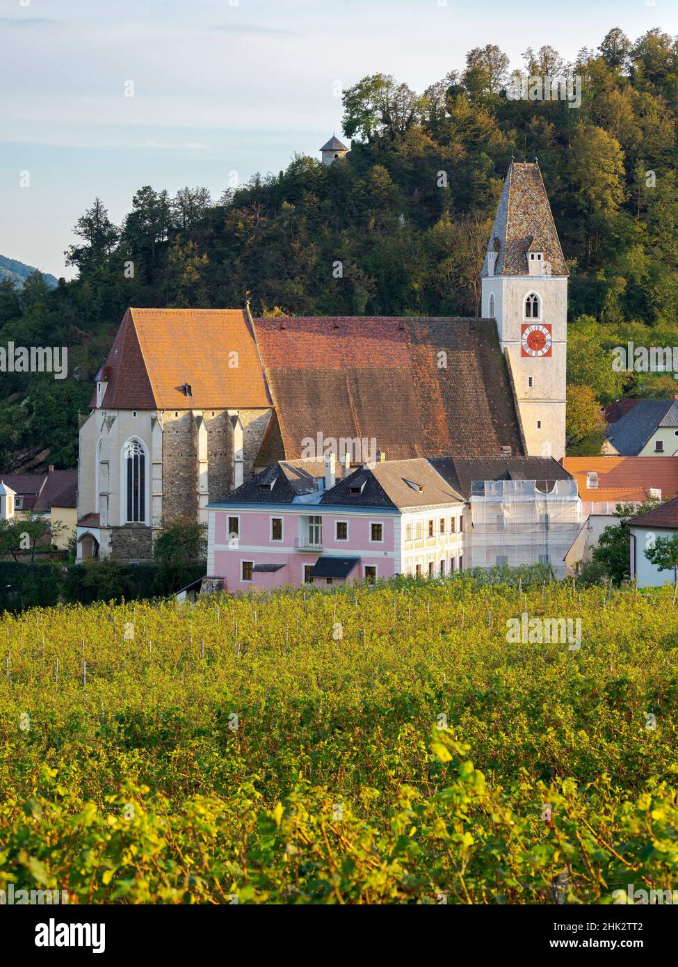 Church Heiliger Mauritius (Saint Maurice). Historic village Spitz ...